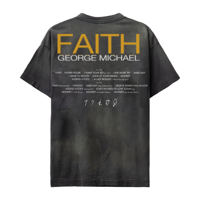 Faith Album Cover Faded Tee (Black)