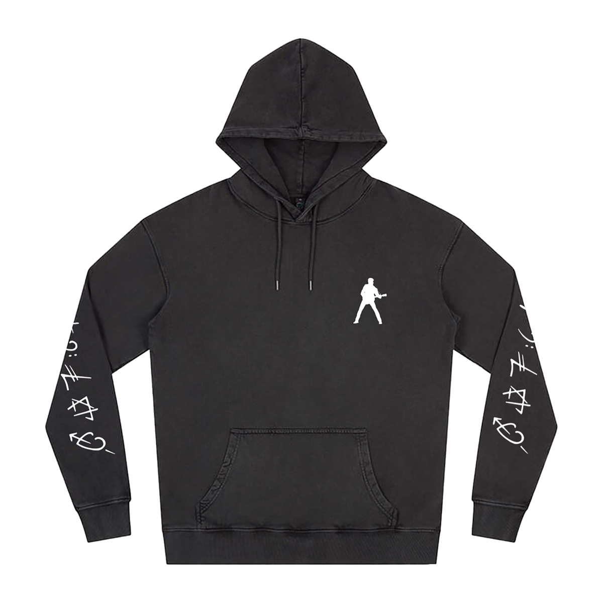 Faith Symbol Faded Hoodie (Black)
